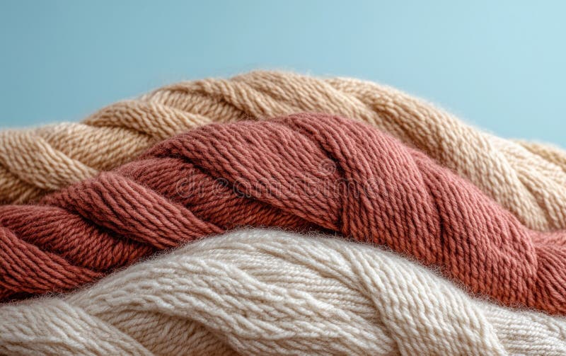 Close-up of Colorful Yarn Threads. Stock Illustration - Illustration of ...