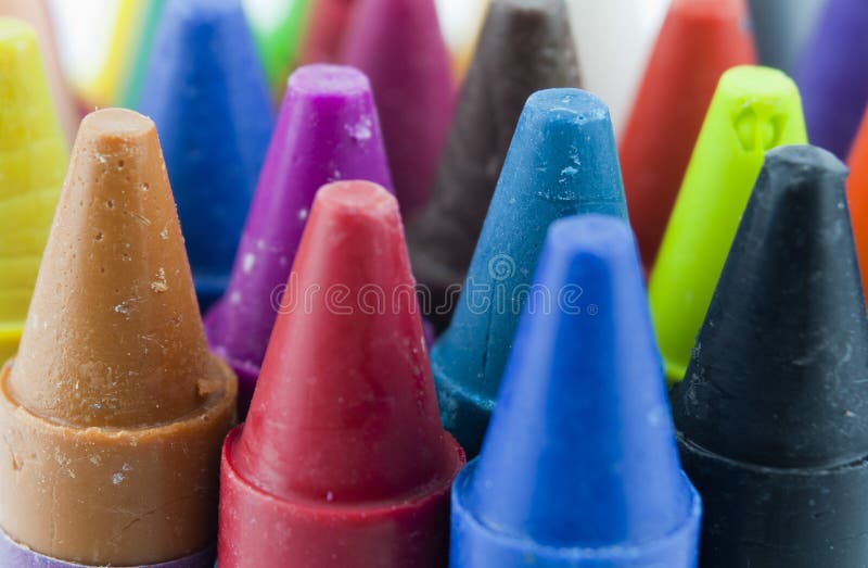 Close Up of Coloured Crayons Stock Photo - Image of colorful ...