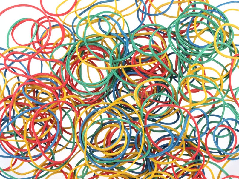Close Up of Colourful Rubber Bands Stock Photo - Image of bands ...