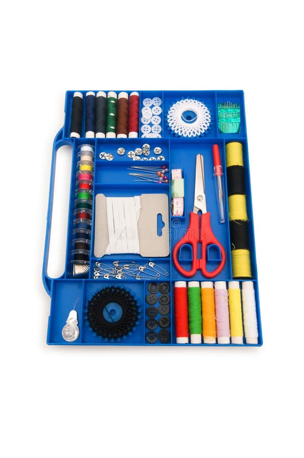Close Up of Colourful Sewing Kit Stock Photo - Image of thread, fashion ...