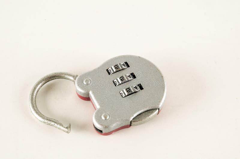 Close-up of Combination Lock Stock Photo - Image of white, equipment ...