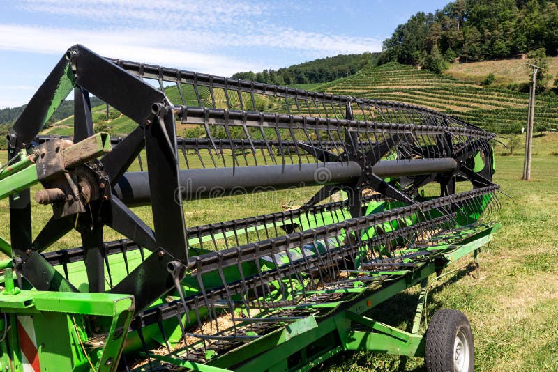 Combine header trailer stock image. Image of trailer - 102803939