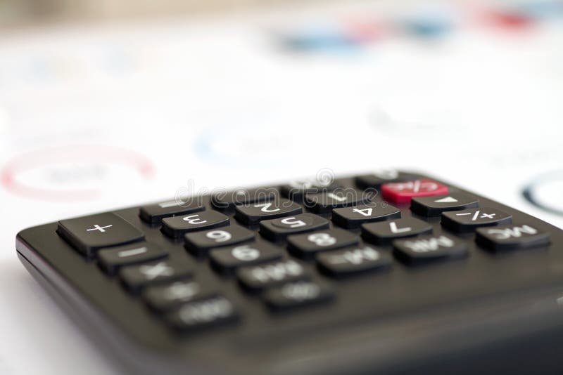 Close Up of Commercial Calculator Stock Image - Image of commercial ...