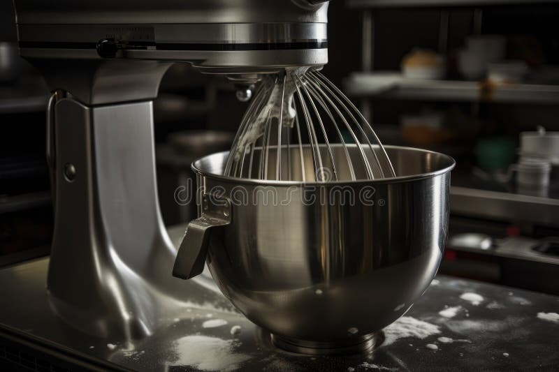 Close-up of Commercial Mixer and Processor, with Mixing Paddle in ...