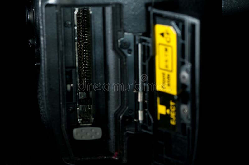 Close Up of Compact Flash Connectors DSLR Stock Image - Image of ...