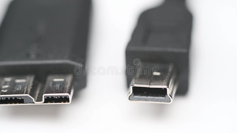 Close Up Comparison of USB Type a Type B Type C Mini Micro USB ...