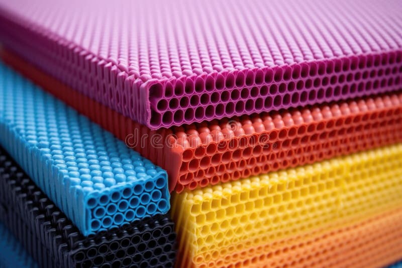 Close Up of Completed Silicone Rubber Products Neatly Stacked Stock ...