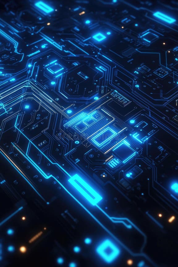 High-Tech Circuit Board stock illustration. Illustration of analog ...