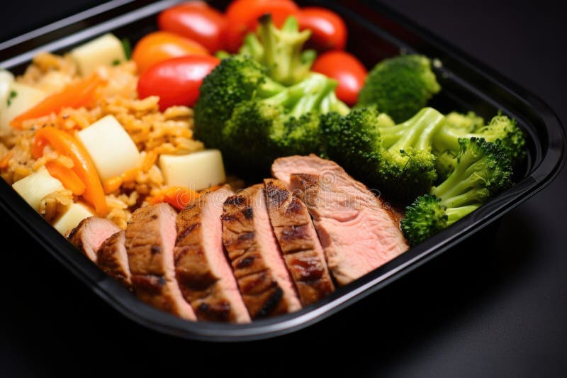 Close-up of a Complex Carbohydrate-based Meal Ready for Serving Stock ...