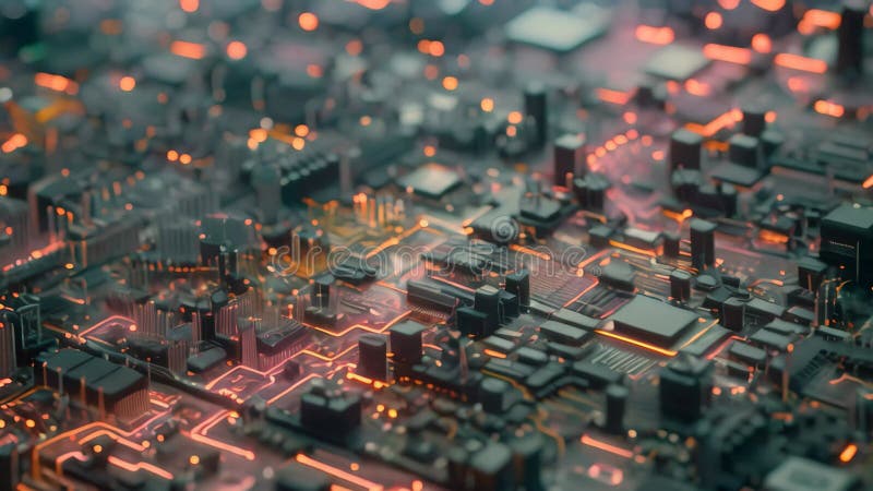 Close-up of a Complex Computer Motherboard Showing Interconnected Wires ...