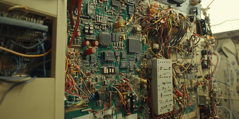 Close-up of Complex Electronic Circuit Board Stock Illustration ...