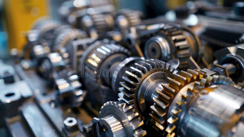 A Close-up of Complex Gears and Mechanical Components Stock ...