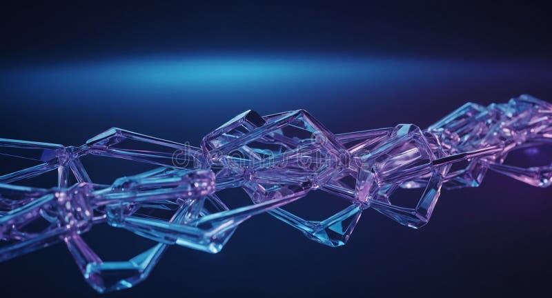 Close Up of a Complex Interconnected Crystal Structure Against a Dark ...