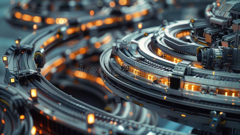 A Close Up of a Complex Machine with Many Glowing Lights and Intricate ...