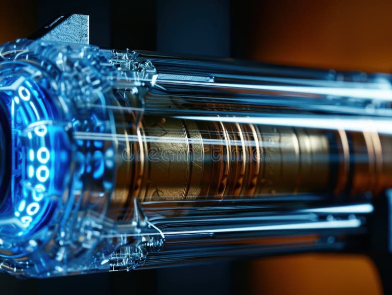 Close-up of a Complex Mechanical Device Stock Illustration ...