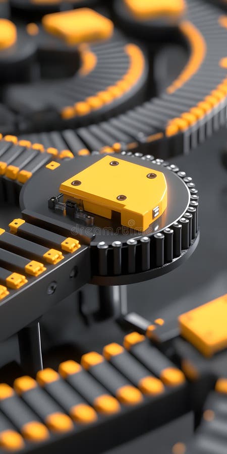 Close-up of Complex Mechanical Device Stock Illustration - Illustration ...