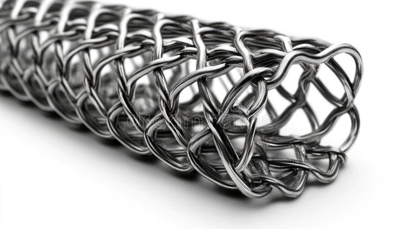 Close-up of a Complex Metal Mesh Structure Stock Illustration ...