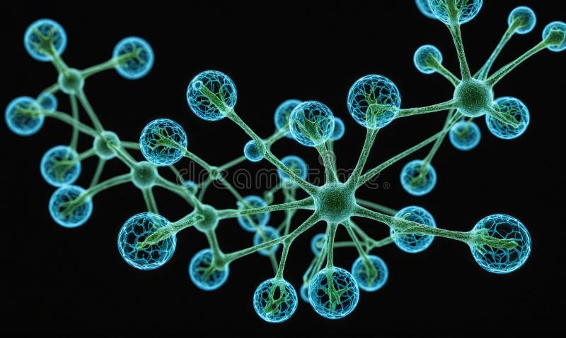 A Close-up of a Complex Molecule, Rendered in 3D, Appears To Float in ...