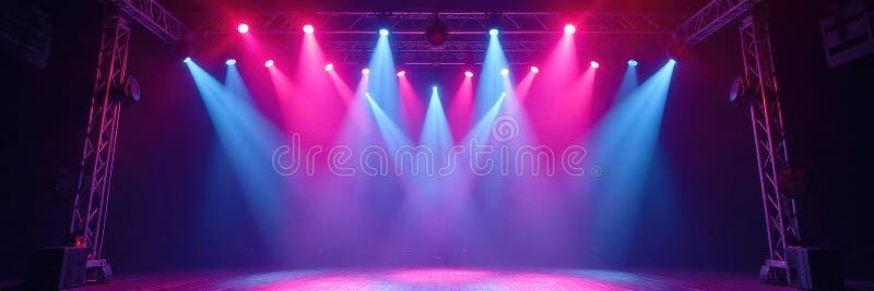 Close Up of Complex Stage Lighting Truss System , Framework, Lighting ...