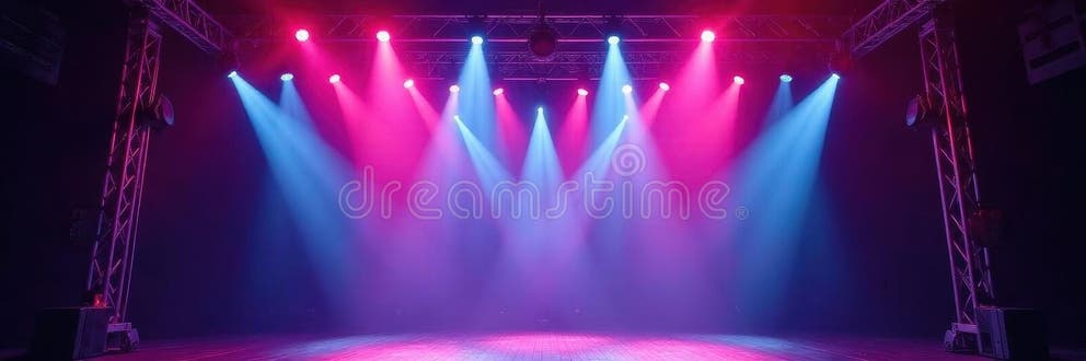 Close Up of Complex Stage Lighting Truss System , Framework, Lighting ...