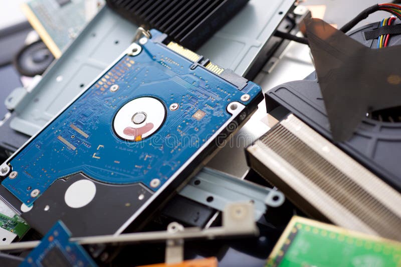 Close-up of the Components of an Old Laptop Computer Stock Image ...