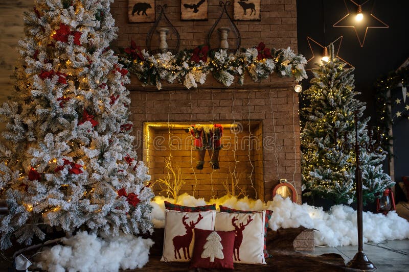 Christmas Studio Composition Stock Photo - Image of copyspace, corner ...