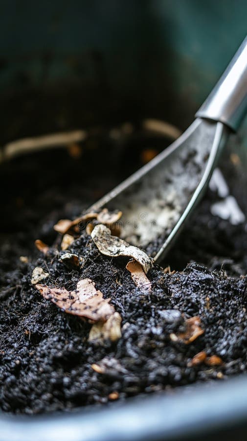 A Close-up of Compost Breaking Down with Visible Microorganisms. Stock ...