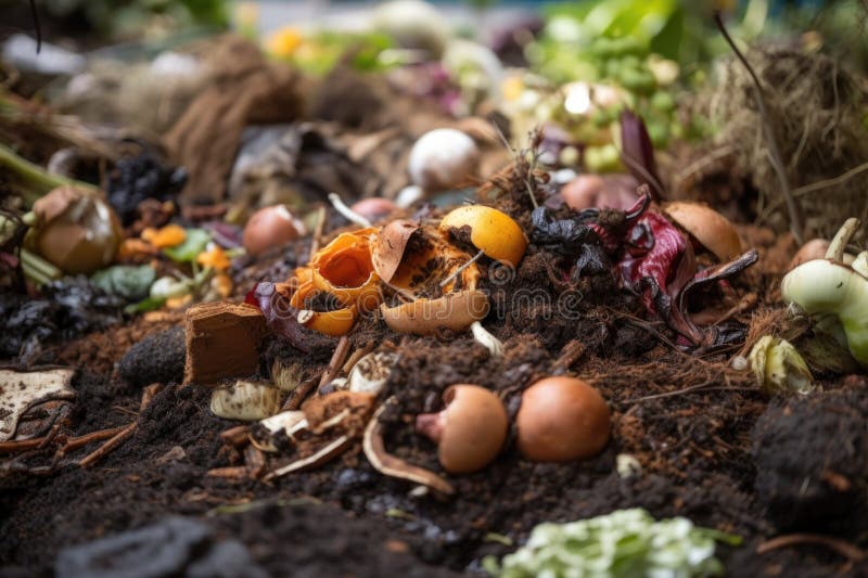 Close-up of Compost Pile with Healthy Microorganisms and Worms Visible ...
