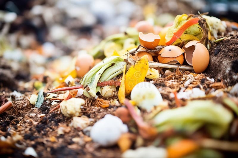 Close-up of Compost Pile with Visible Food Waste Stock Image - Image of ...