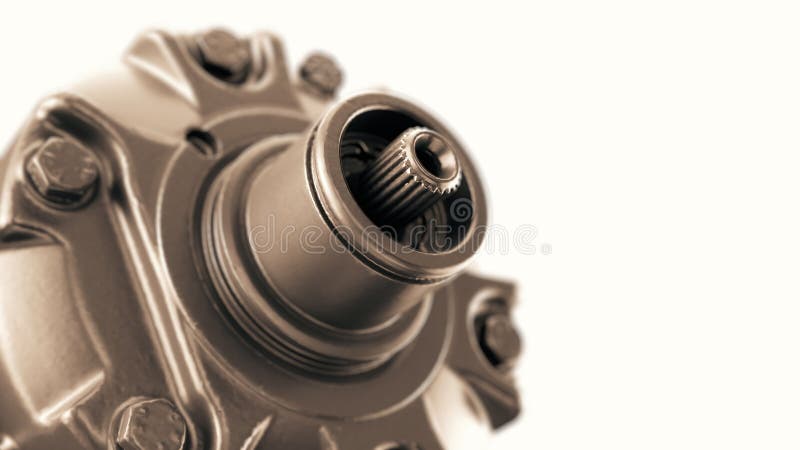 Close-Up of a Compressor Shaft with Mechanical Details Stock Photo ...