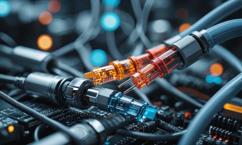 Close up computer cable stock illustration. Illustration of ...