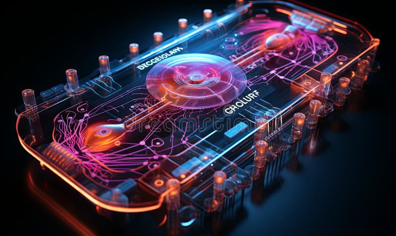 Close Up of Computer Case with Wires Stock Photo - Image of information ...