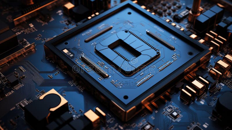 A Close Up of a Computer Chip Stock Illustration - Illustration of chip ... A Close Up of a Computer Chip Stock Illustration - Illustration of chip ...