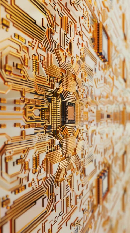 A Close Up of a Computer Chip Artfully Painted on a Building Facade ...