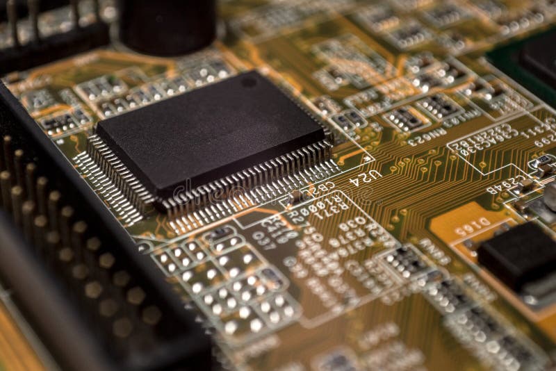 Close Up Chip Technology stock photo. Image of capacitor - 119364998