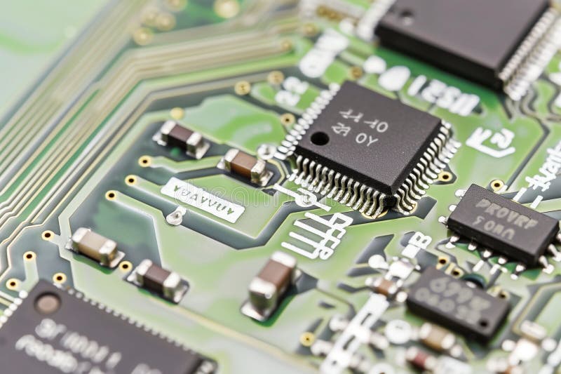 A Close Up of a Computer Chip with Numbers on it Stock Illustration ...