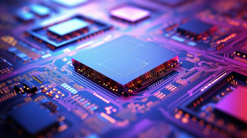A Close Up of a Computer Chip on Top of an Electronic Circuit Board, AI ...
