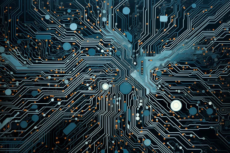 Close-Up of Computer Circuit Board Created with Generative AI ...