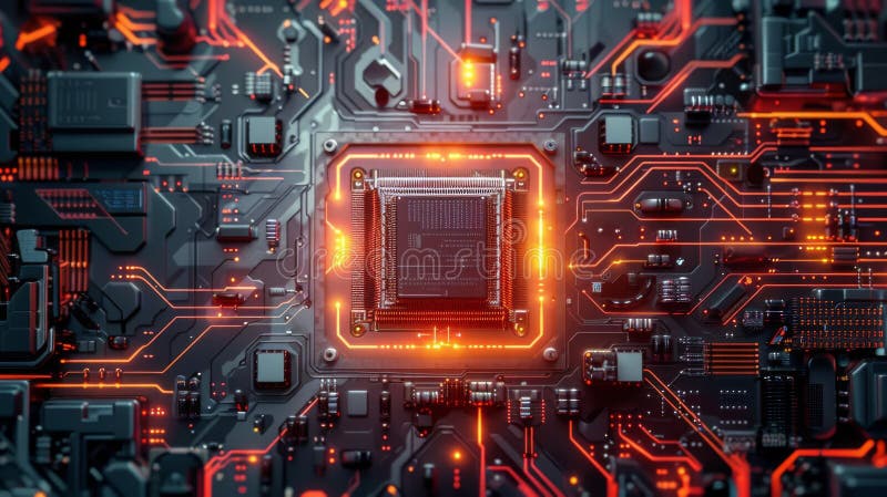 Close Up of a Computer Circuit Board Stock Image - Image of circuitry ...
