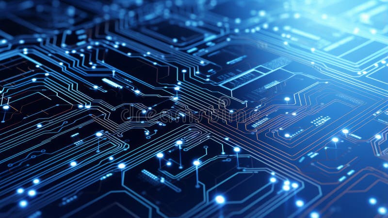 Close Up of a Computer Circuit Board Stock Illustration - Illustration ...