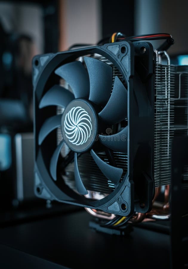 Computer CPU Cooling Radiator Motherboard Close-up Stock Image - Image ...