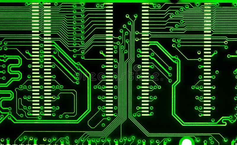 Close Up the Computer Electronic Circuit Board Line Stock Photo - Image ...