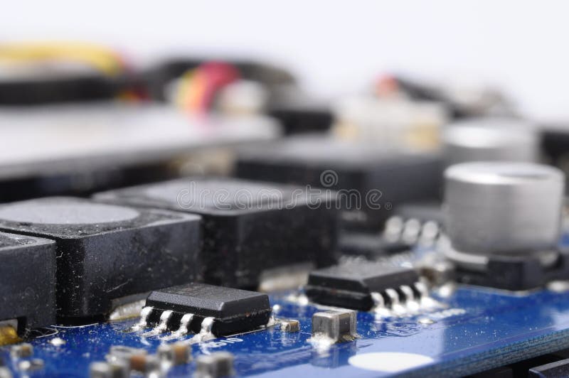Close Up of Computer Electronic Components Stock Image - Image of ...