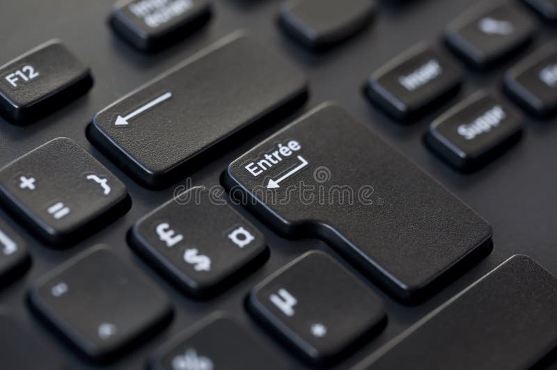 Close Up of a Computer French Keyboard Stock Photo - Image of france ...