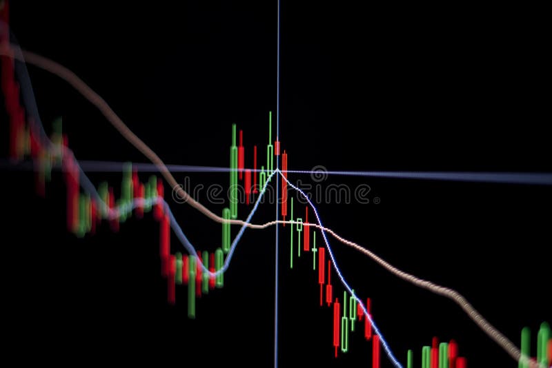 Close up of computer graph stock image. Image of currency - 114807687