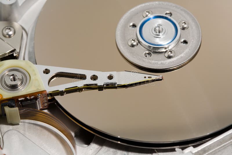 Close Up Of A Computer Hard Drive Internal Stock Photo - Image of data ...