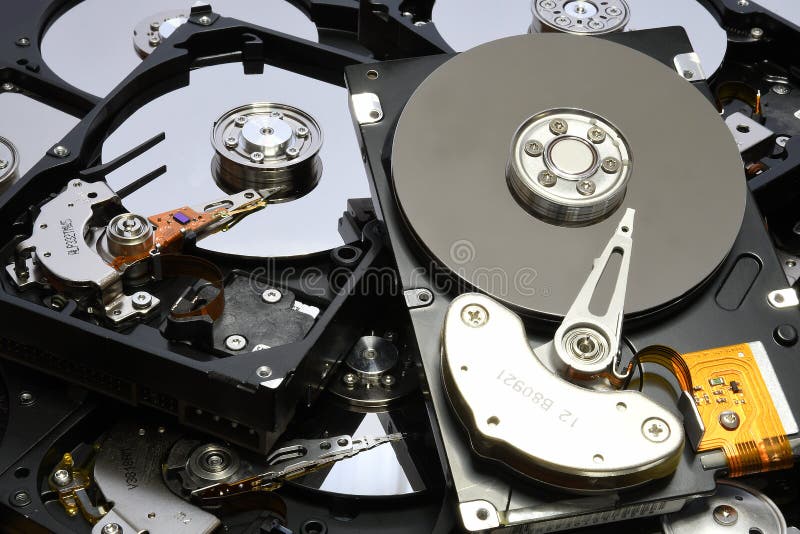Close Up of Computer Hard Drives Stock Image - Image of internet ...