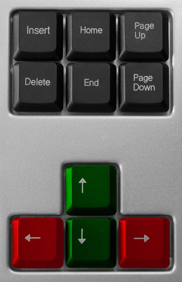 Red Arrow Keys On Computer Keyboard Stock Photo - Image of buttons ...