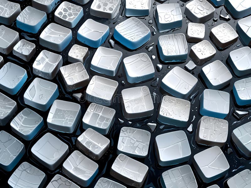 A Close-up of a Computer Keyboard Drenched in Water, Its Keys ...