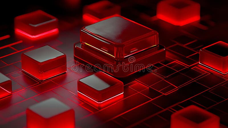 A Close Up of a Computer Keyboard with Red and Black Keys Stock Image ...